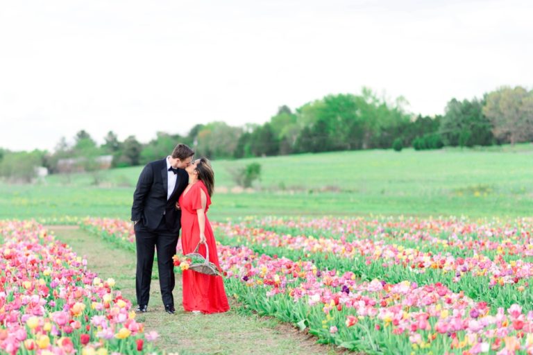 Tulip Field Photos at Burnside Farms in Nokesville, VA: Skyler + Diem