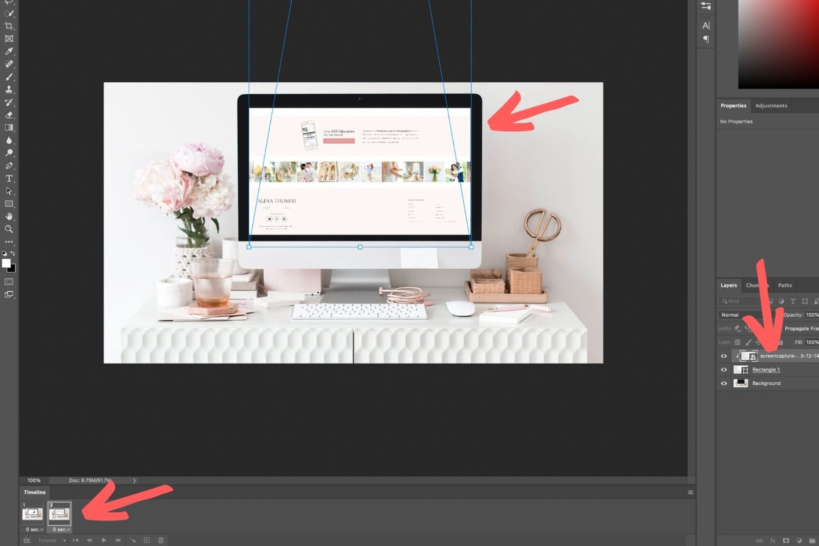 How to Create Scrolling Website Graphics in Photoshop | Alina Thomas