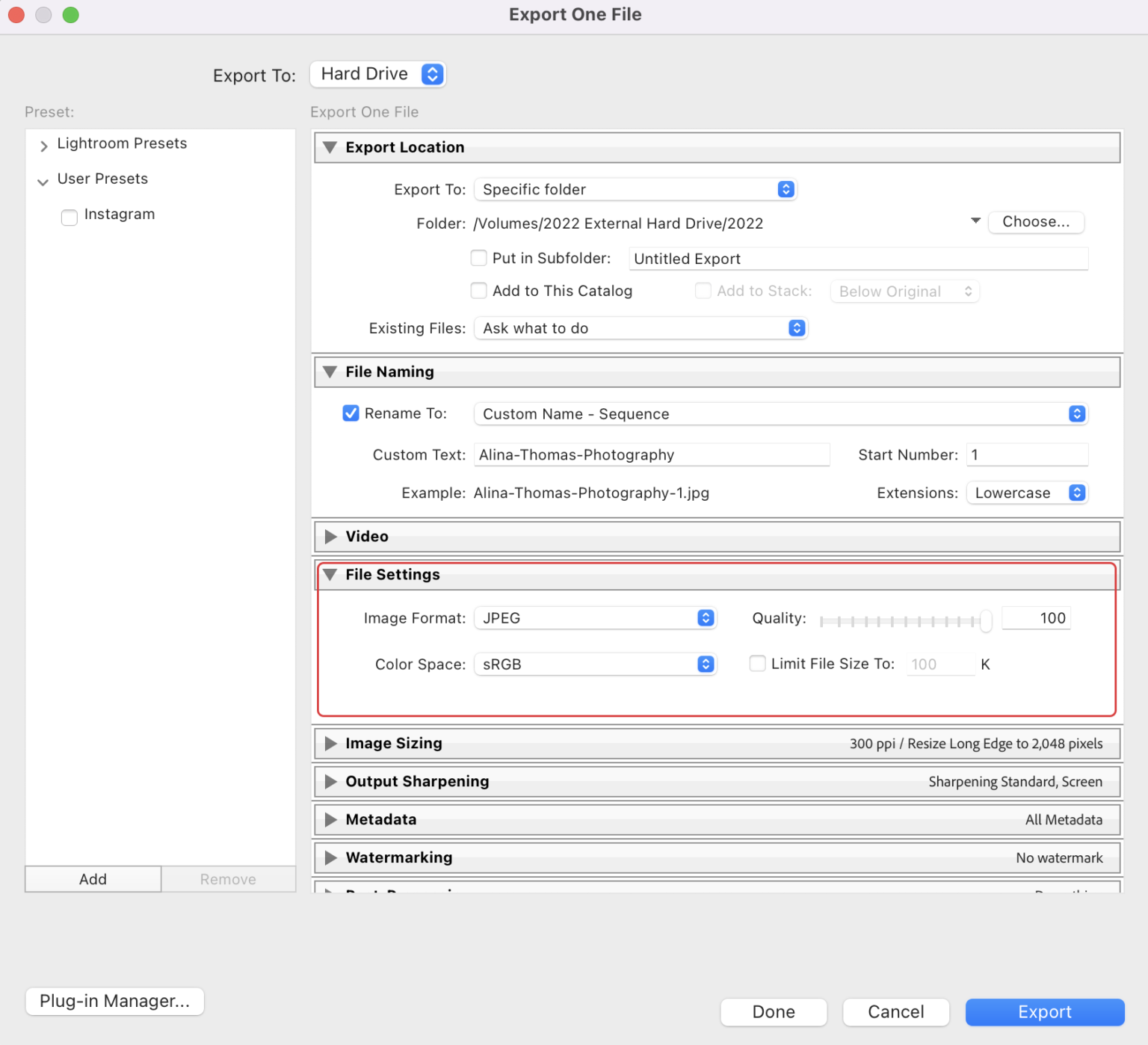 Lightroom Export Settings Every Photographer Should Know